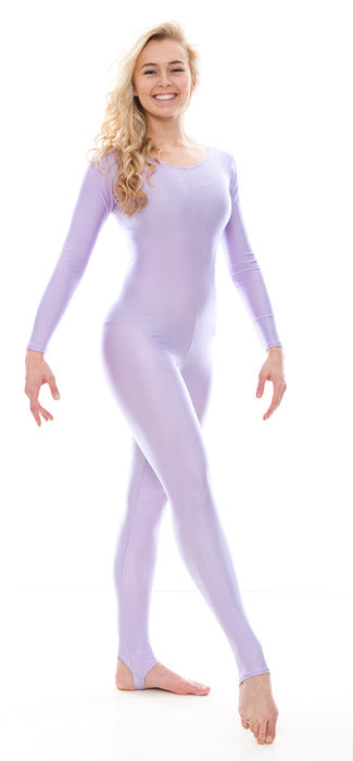 KDC012 Women's All Colours Lycra Long Sleeve Stirrup Dance Catsuit ...